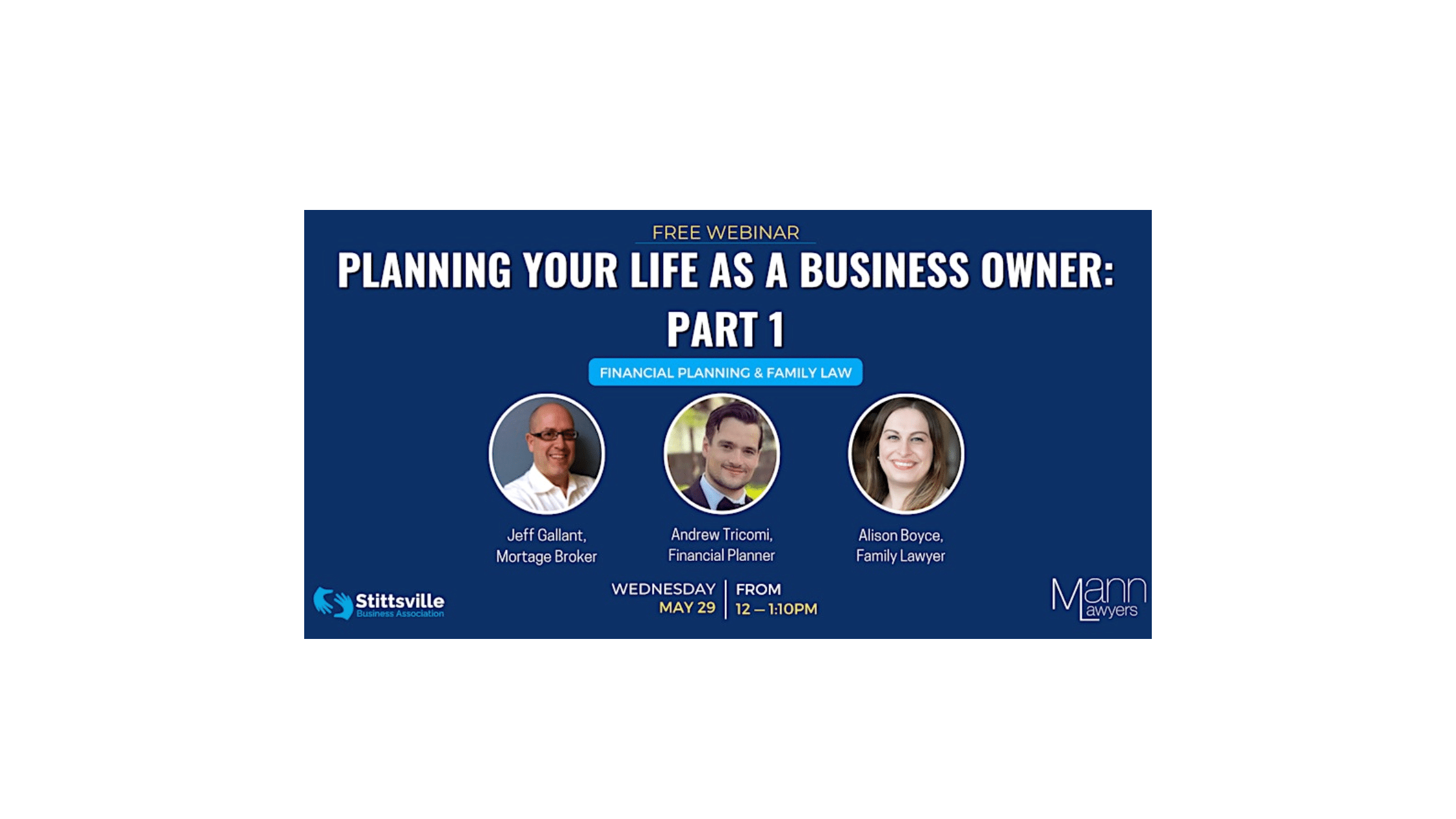 Webinar: Planning Your Life as a Business Owner - Mann Lawyers